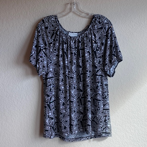 Rebecca Malone | Tops | Rebecca Malone Womens Black And White Short ...